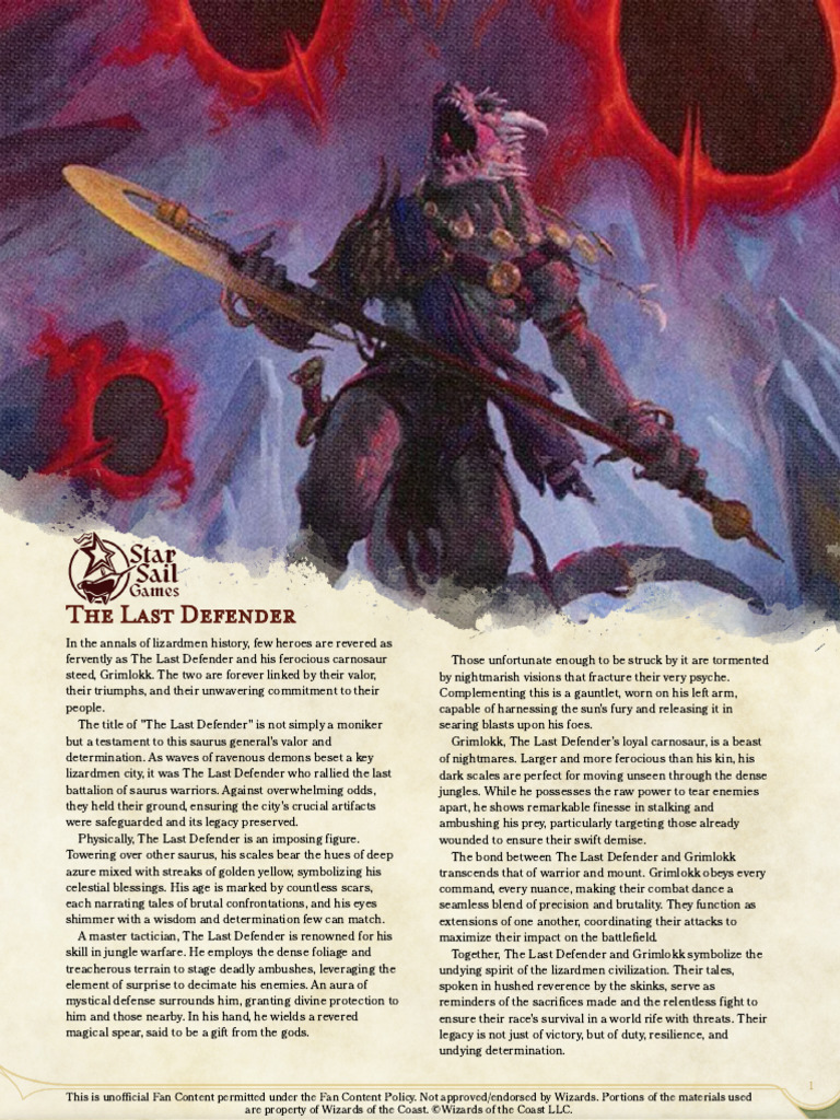 The Last Defender | PDF