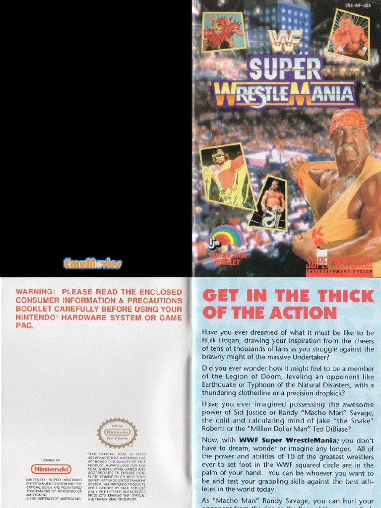 WWF Super Wrestlemania - 1992 - LJN, Ltd. | PDF