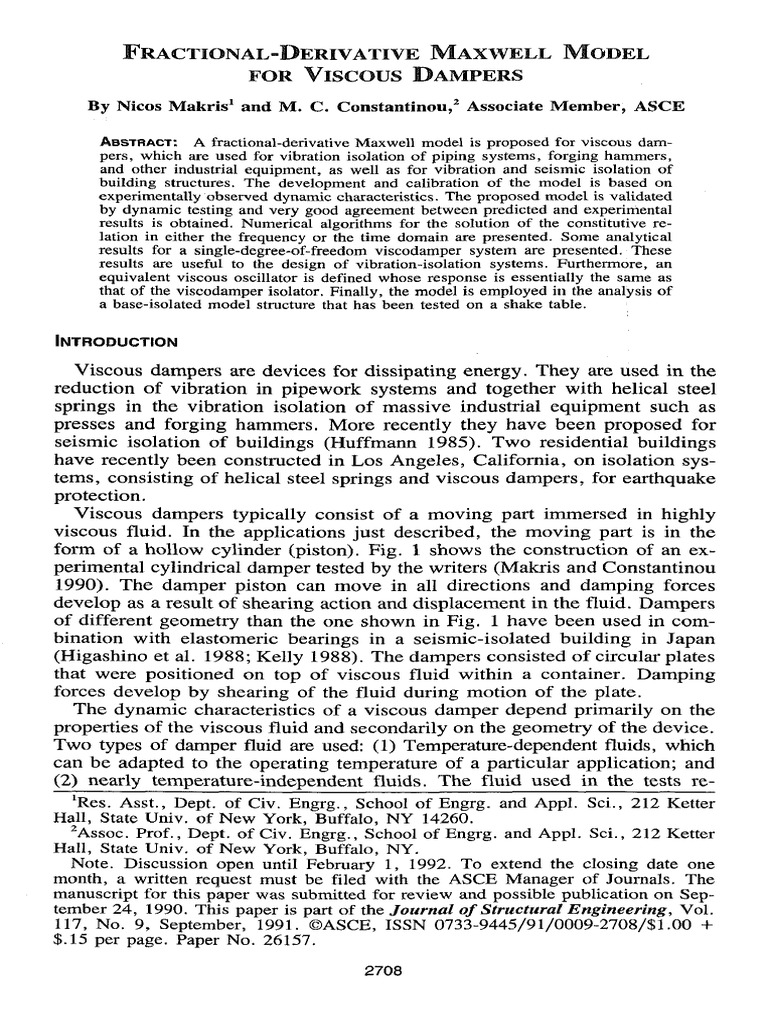 1991 - Makris and Constantinou - Fractional-Derivative Maxwell Model ...