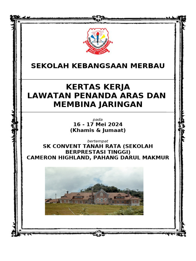 Kertas Kerja Lawatan Penanda Aras SK Merbau | PDF