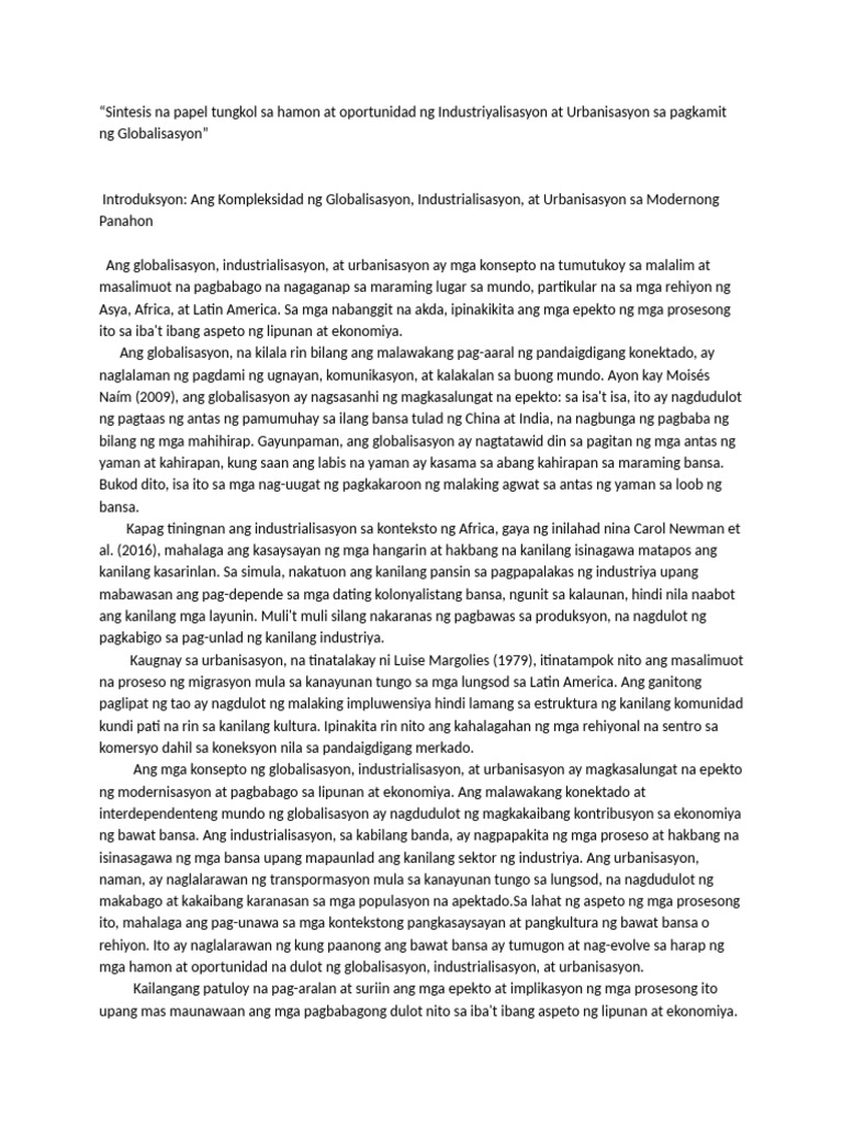 Final Synthesis Paper | PDF