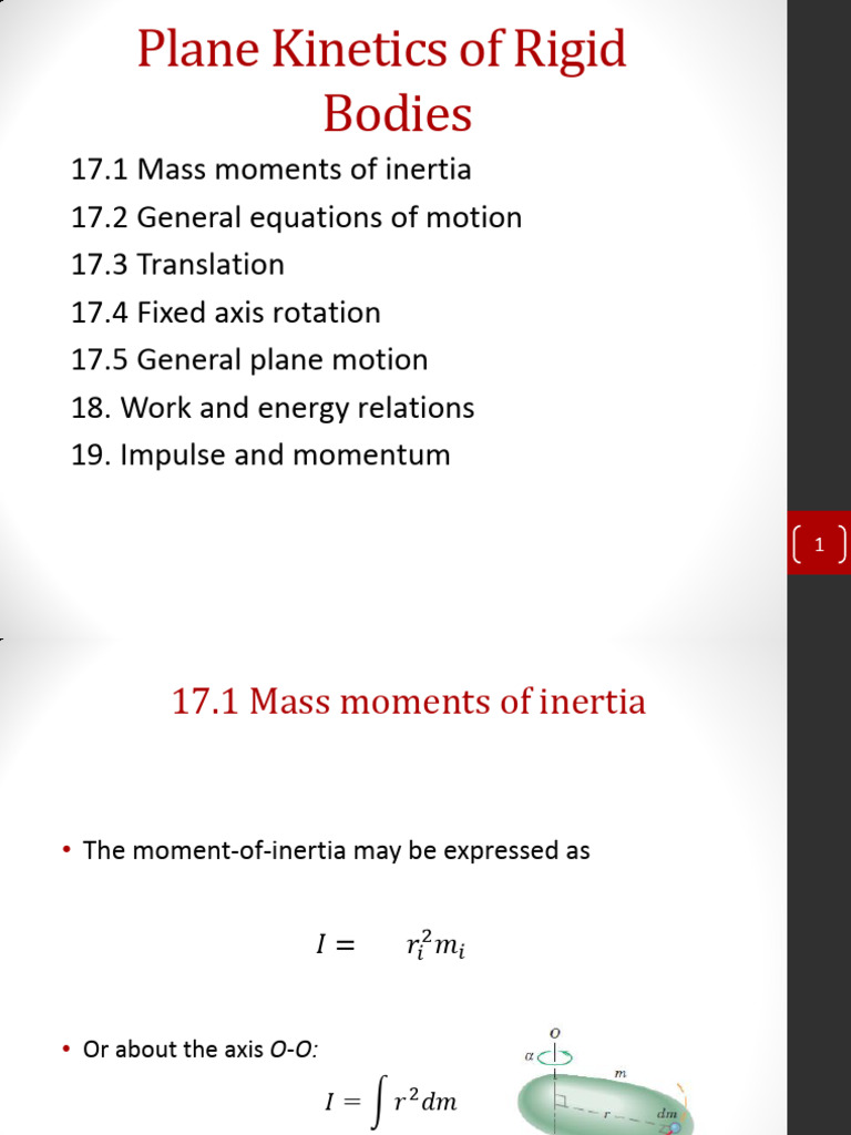 Ch_17-19_Kinetics of Rigid Bodies | PDF | Rotation Around A Fixed Axis | Space