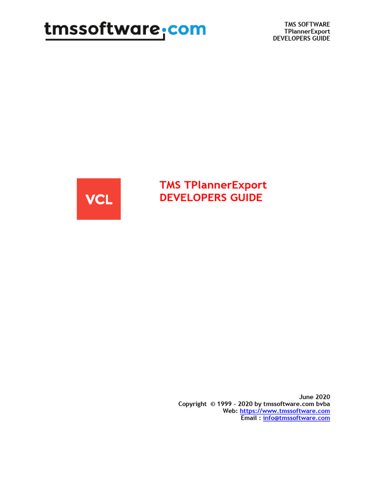 TMS TPlannerExport Developers Guide | PDF | Microsoft Excel | Computer Programming