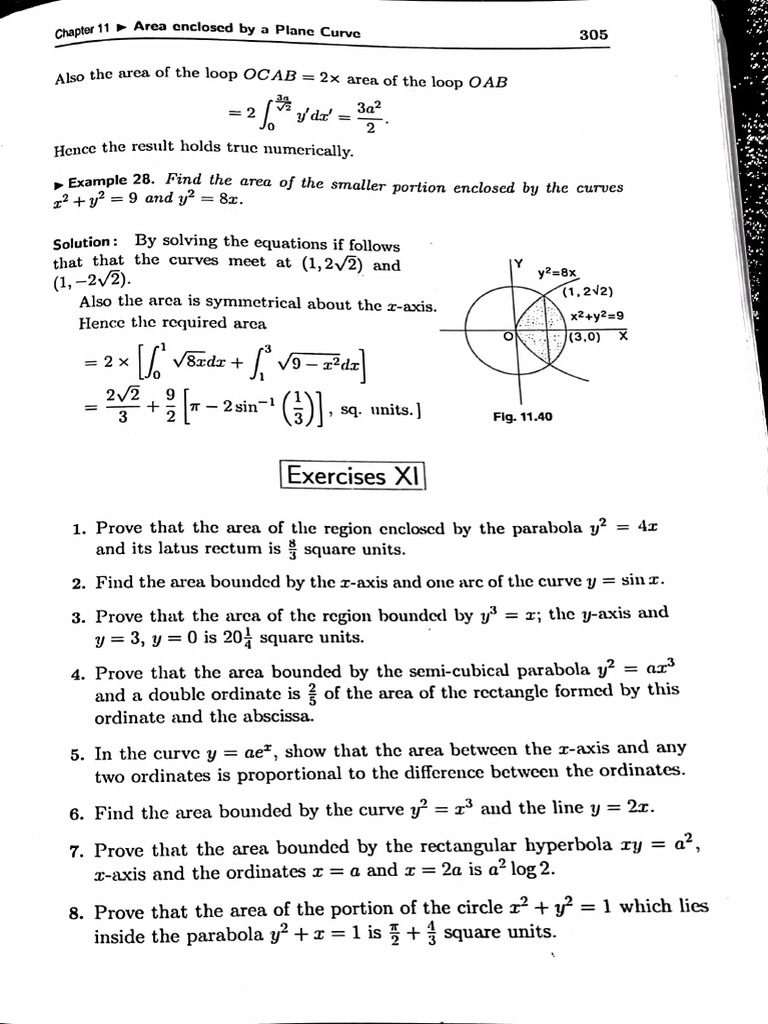 Area of A Plane Curve Exercises | PDF | Algebraic Geometry | Space