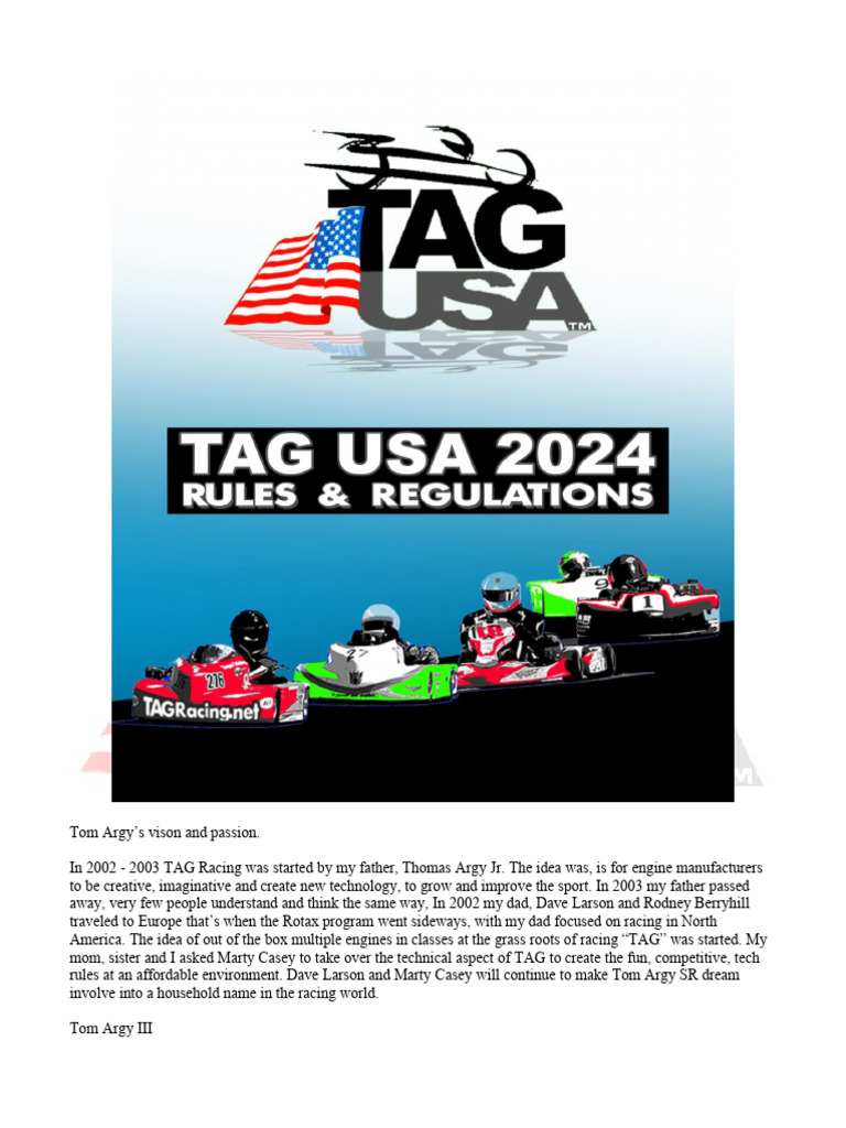 2024 TAG Rules - 5 - 5 - Final | PDF | Motorsport