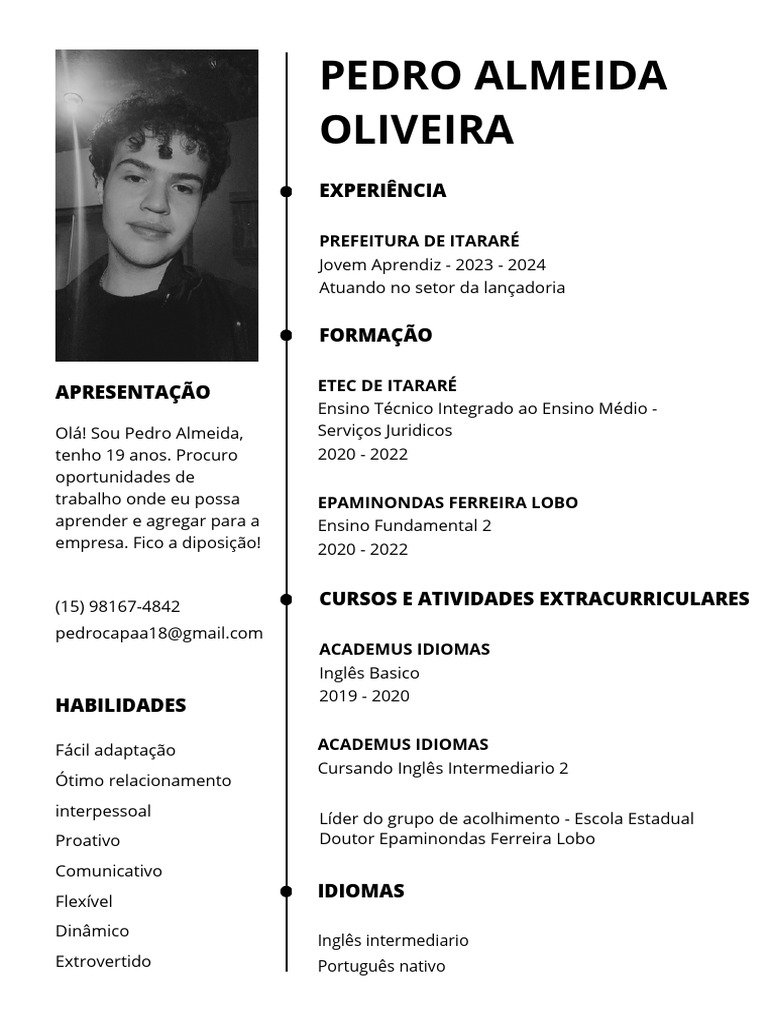 Currículo - Pedro Almeida | PDF