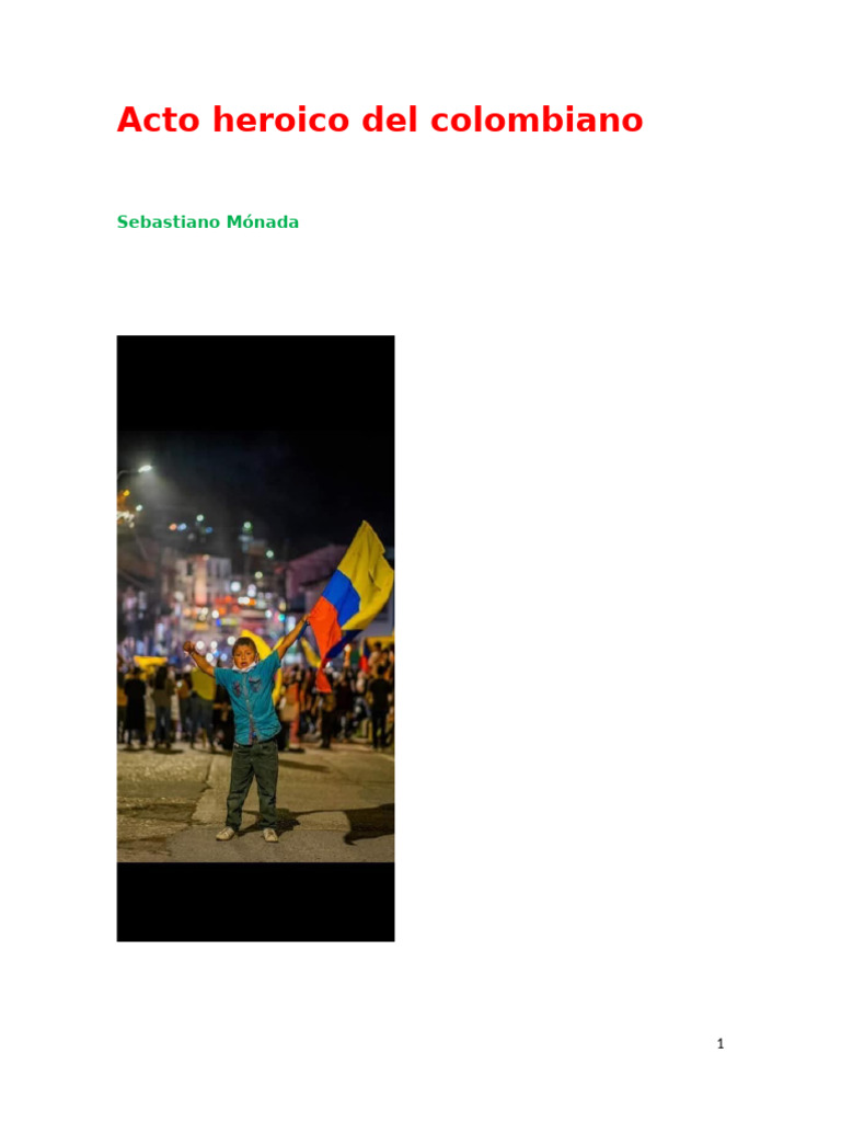 Acto Heroico del Pueblo Colombiano | PDF