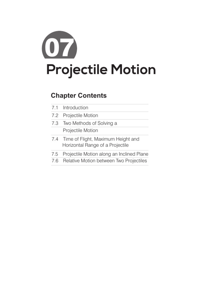 ProjectileMotion Dcpandey | PDF | Acceleration | Physics
