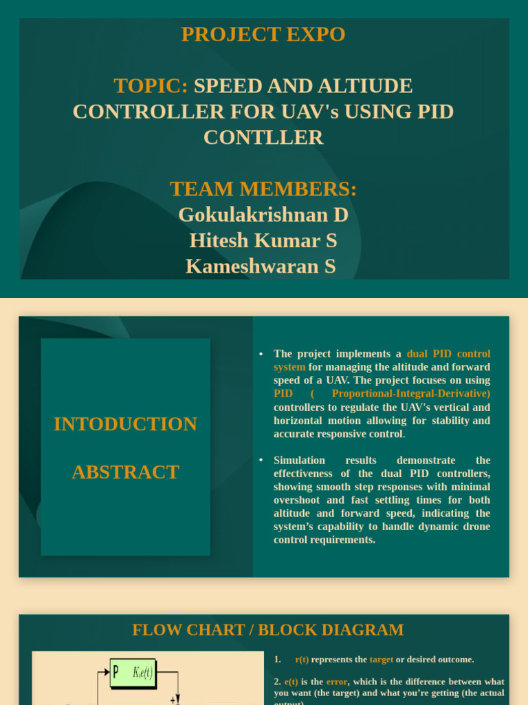 Batch No 1 Speed and Altitude Controller For Uav Using Pid Controller | PDF | Control Theory ...