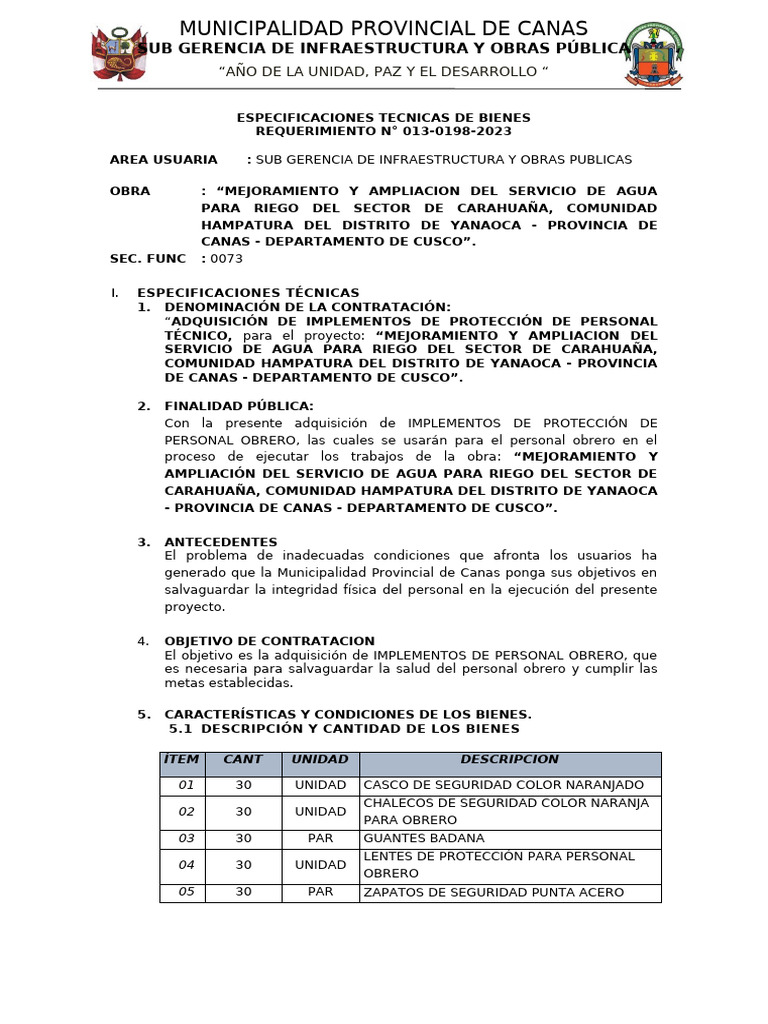 EE - TT de EPP DE PESONAL OBRERO | PDF