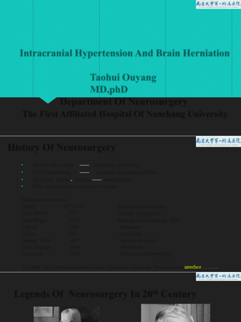 Raised Intracranial Pressure and Brain Herniation | PDF | Diseases And Disorders | Physiology
