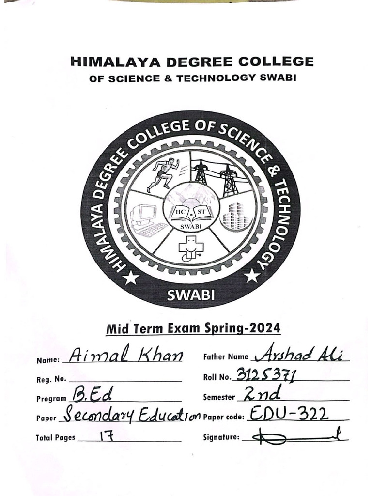 Edu 322 3125371 | PDF