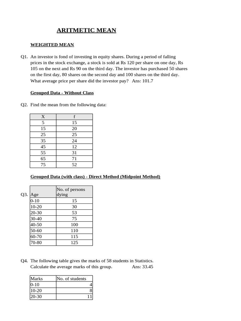 QT Problems Assorted - Assignment 2 | PDF | Statistical Analysis ...