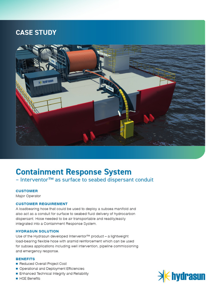 HYDRASUN Hose - Containment Response System Interventor | PDF