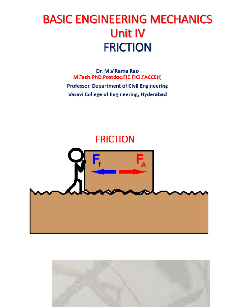 Basic Engineering Mechanics Friction | PDF | Friction | Physical Sciences