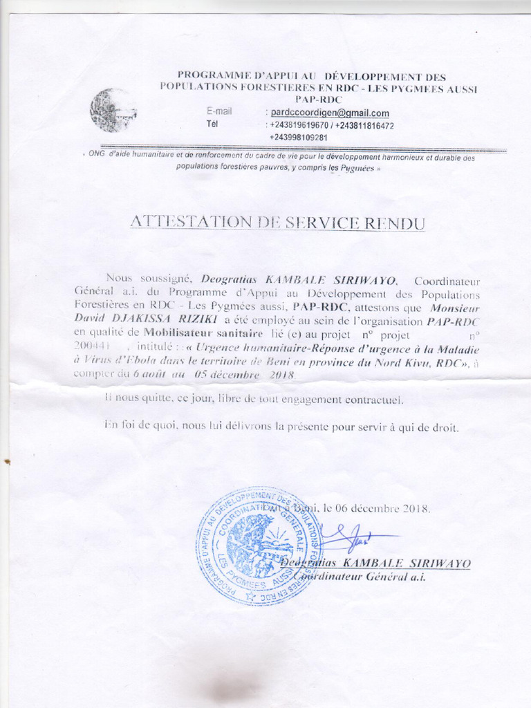 Attestation 1 | PDF