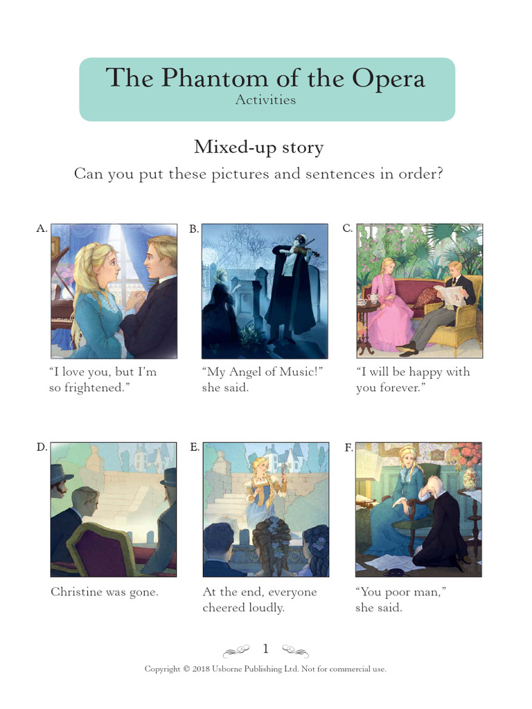 Er2 The Phantom of The Opera Activities Colour | PDF | Erik (The ...