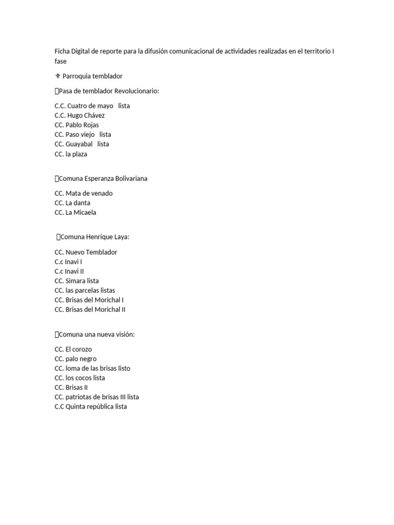 Ficha Digital de Reporte | PDF