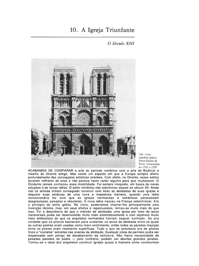 História Da Arte - Gombrich - Capítulo 10 | PDF