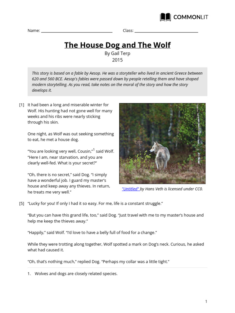 The House Dog and the Wolf-student Copy | PDF