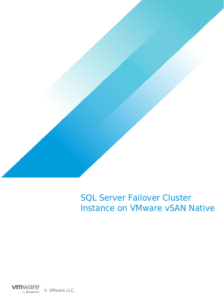 Sql Server Failover Cluster Instance On Vmware Vsan Native Pdf Virtual Machine Computer