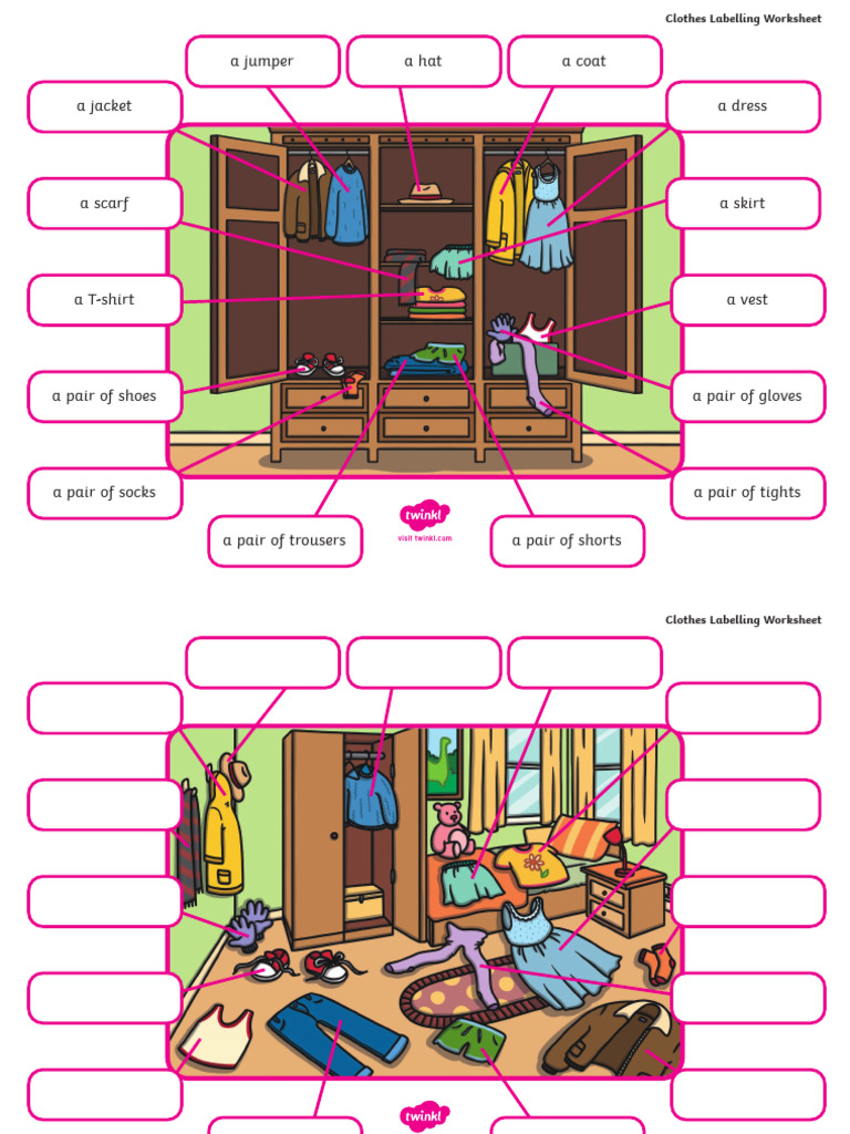 T Eal 6 Clothes Labelling Worksheet Ver 4 | PDF