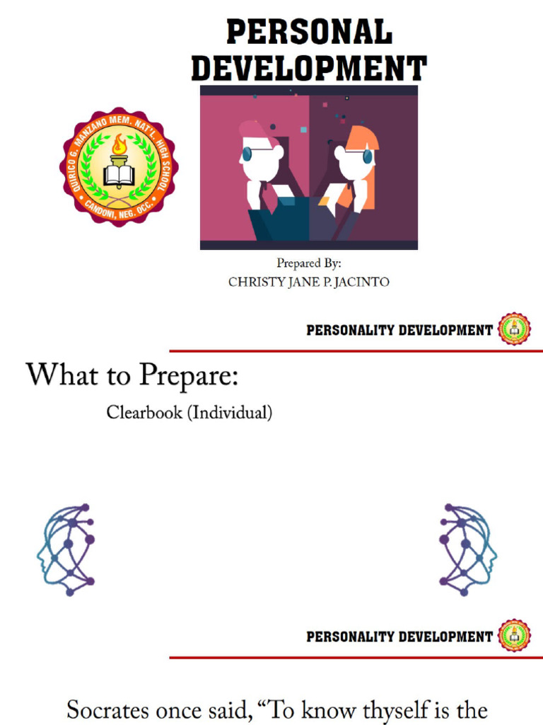 Personal Development - Lesson 1 | PDF