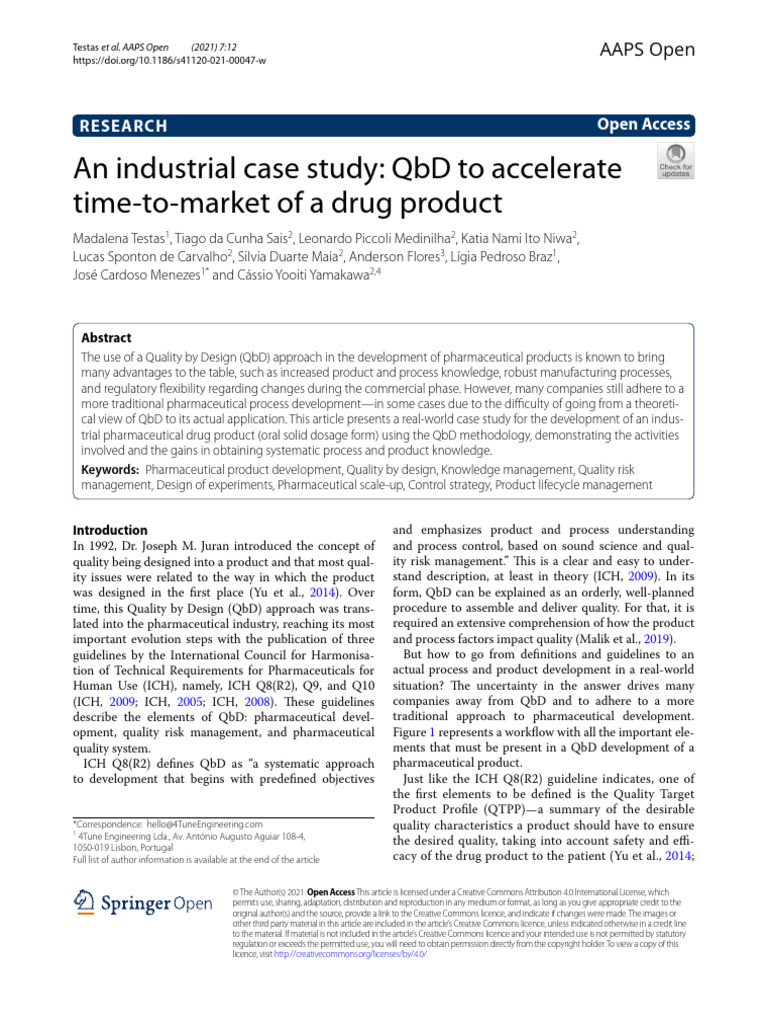 QbD Case Study | PDF | Tablet (Pharmacy) | Principal Component Analysis