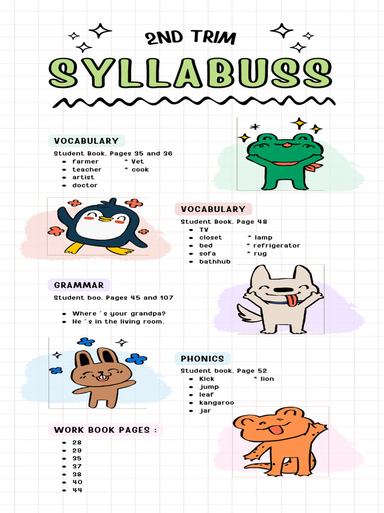 Syllabus 1st Grade - 2ndtrim | PDF