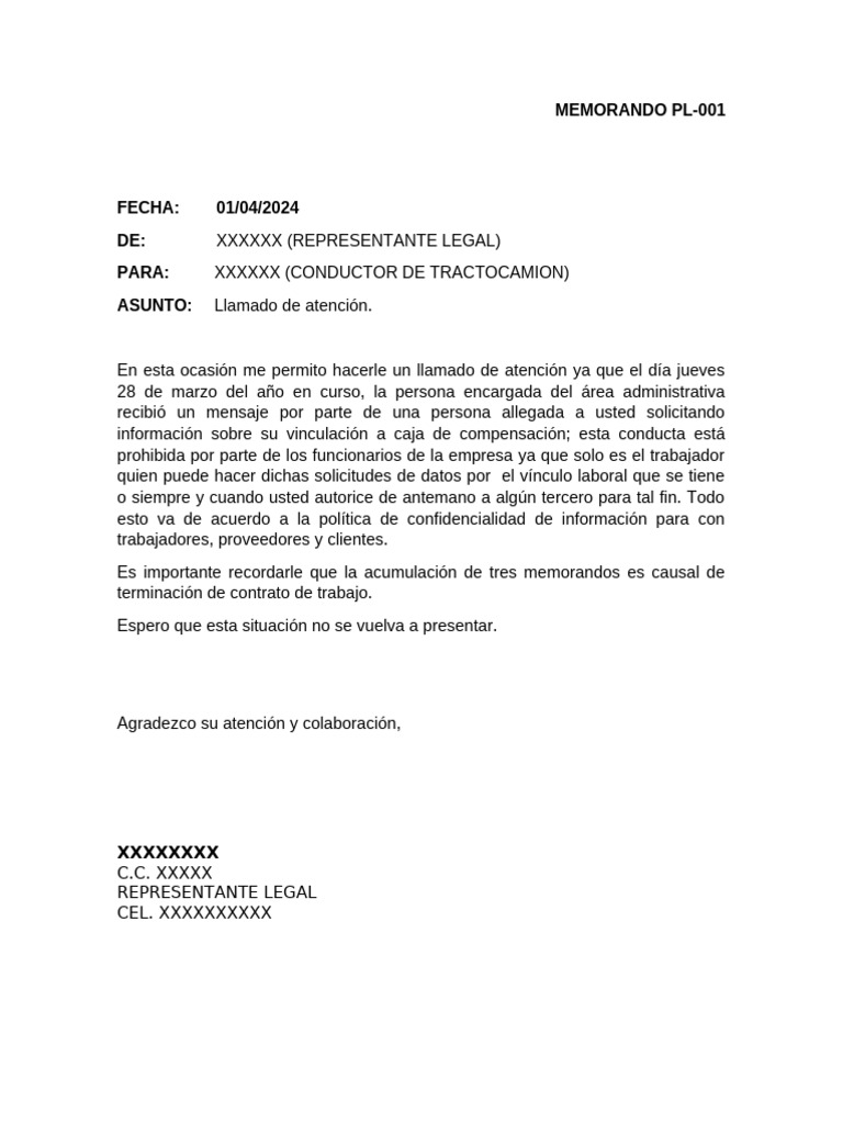 Modelo Memorando | PDF