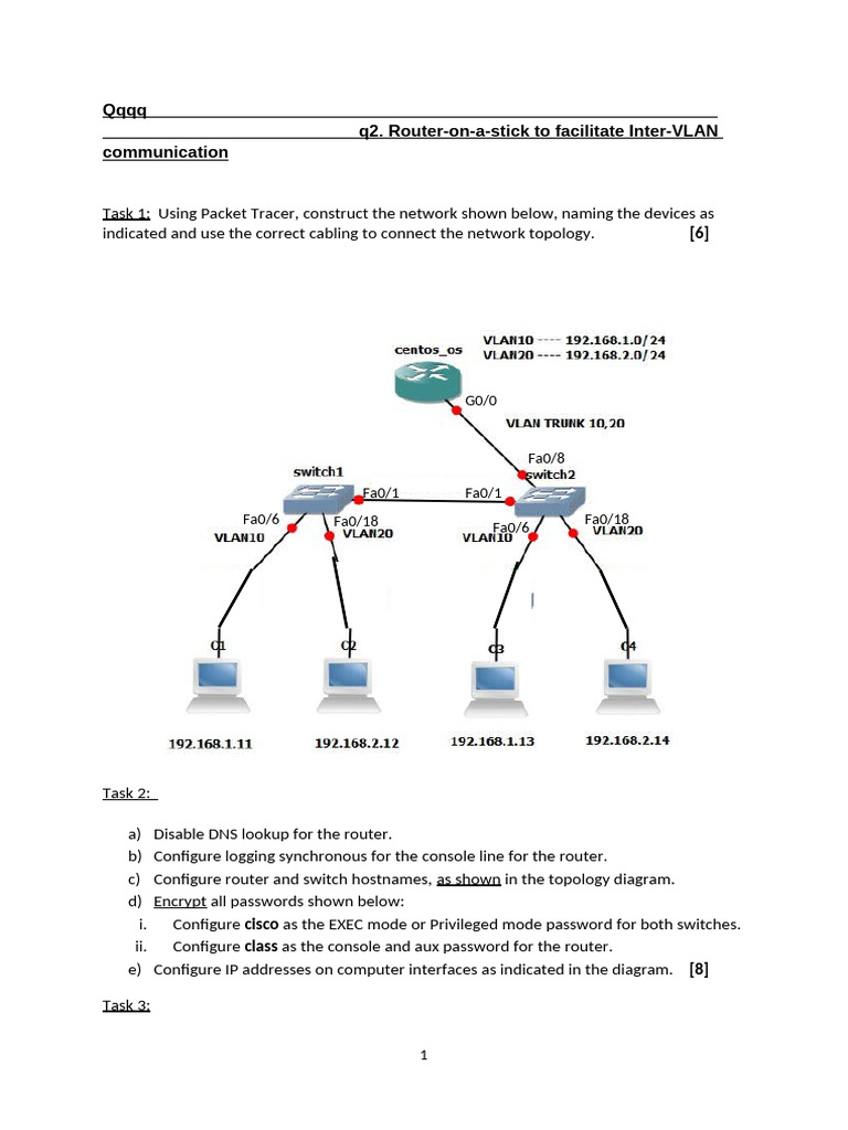 Router-On-A-Stick A2 | PDF