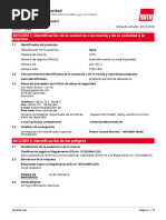 Agua Hoja de Seguridad | PDF | Agua | Solubilidad