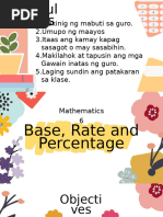 Understanding Percentage, Rate, and Base | PDF | Percentage | Interest