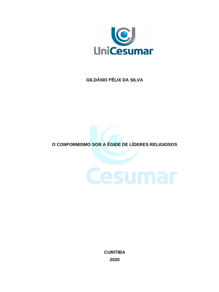 Conformismo e Poder Religioso | PDF | Liderança | Poder (social e político)