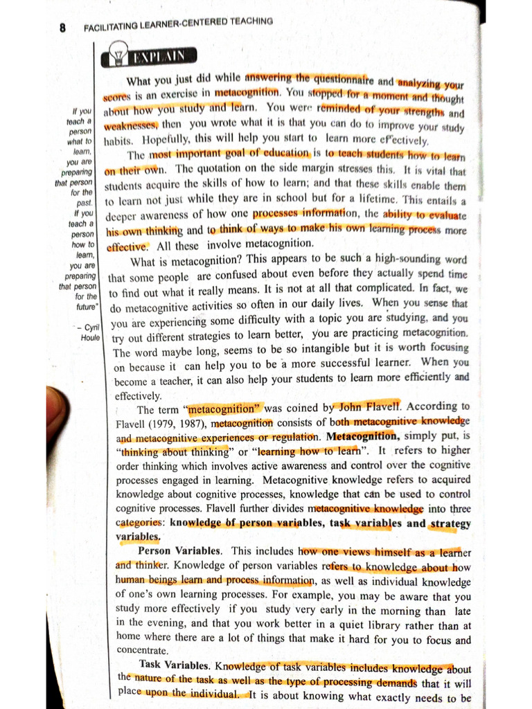 Module 1 Metacognition | PDF