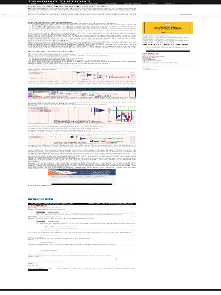 Trade Options with Market Profile Guide | PDF | Option (Finance) | Day ...