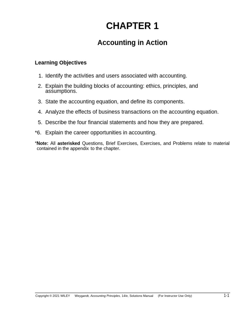 AP14e Ch01 Solutions Manual | PDF | Equity (Finance) | Balance Sheet