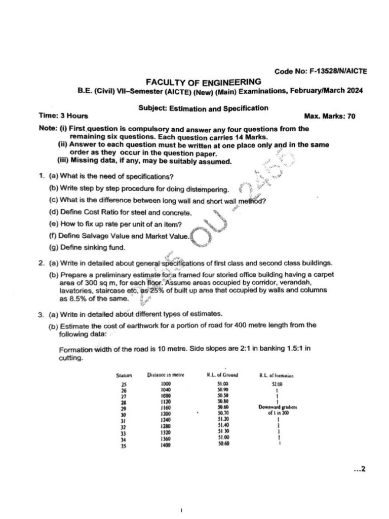 CIVIL 7 SEM 2024 Main&Backlog PYQs | PDF