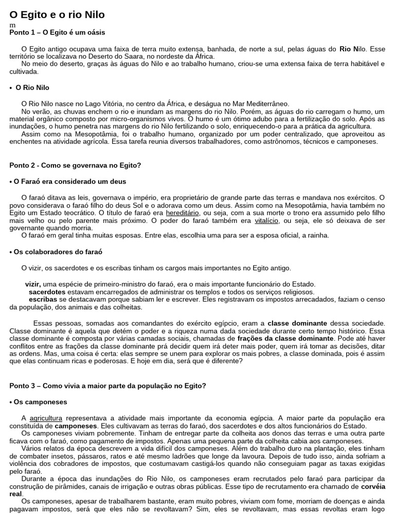 Marcely Martinelle - O Egito e o rio Nilo | PDF | Antigo Egito | Egito