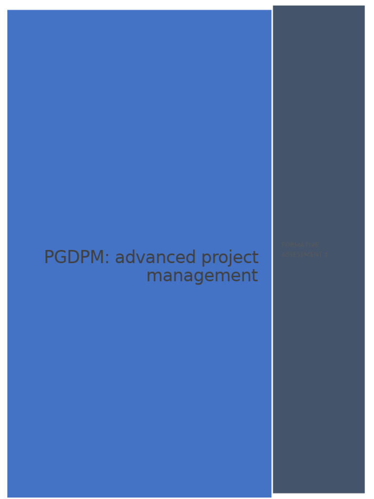 Advanced Project Management - Task 1 | PDF | Transformational ...