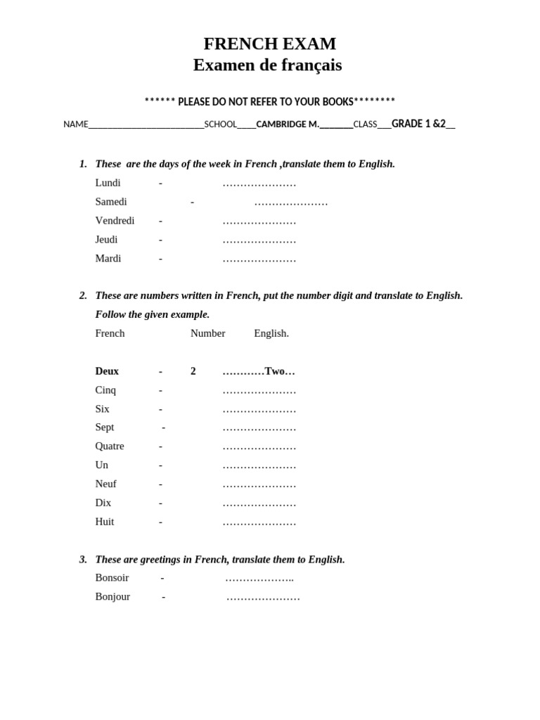 Exam 1 2025 Teacher Mercy 1&2 (1) | PDF