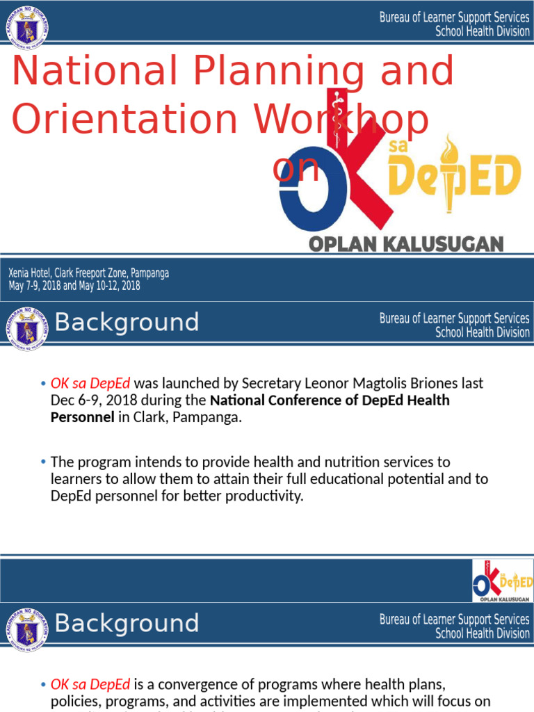 OK sa DepEd Planning Workshop | PDF | Lunch | Meal