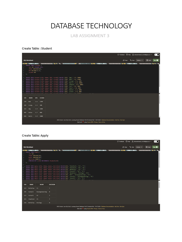 DBMS Assignment 3 | PDF | Databases | Information Technology Management