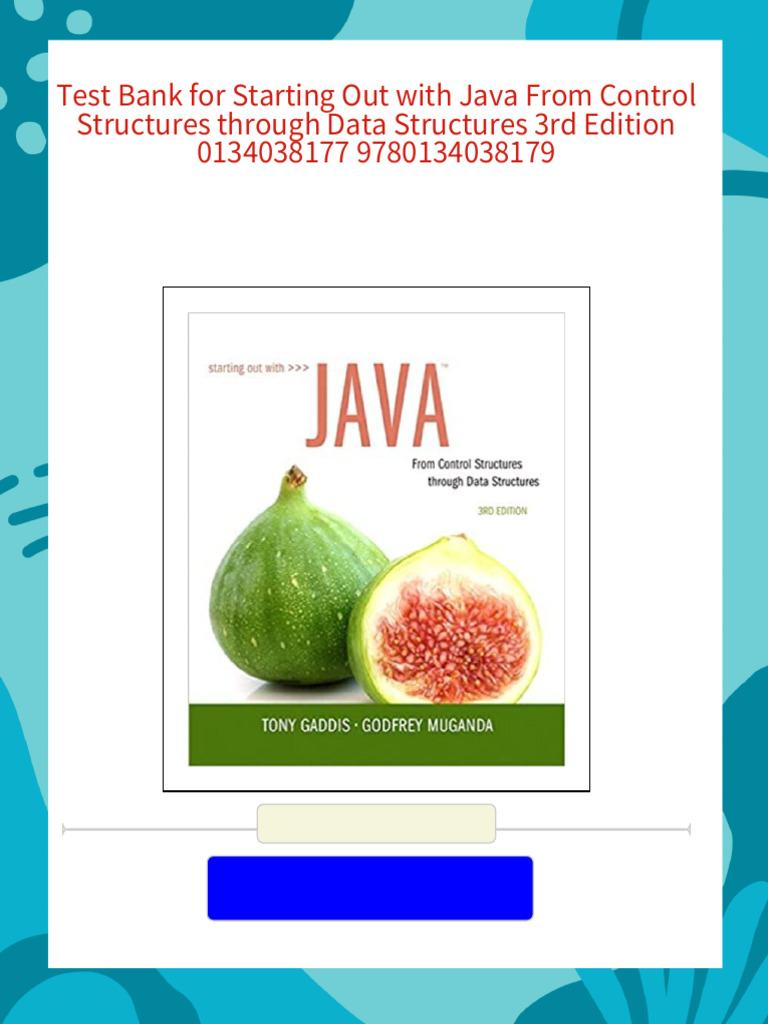 Test Bank For Starting Out With Java From Control Structures Through ...