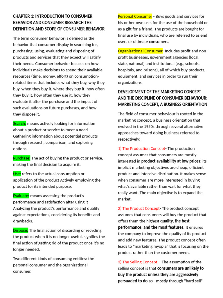 Understanding Consumer Behavior Basics | PDF | Sales | Marketing