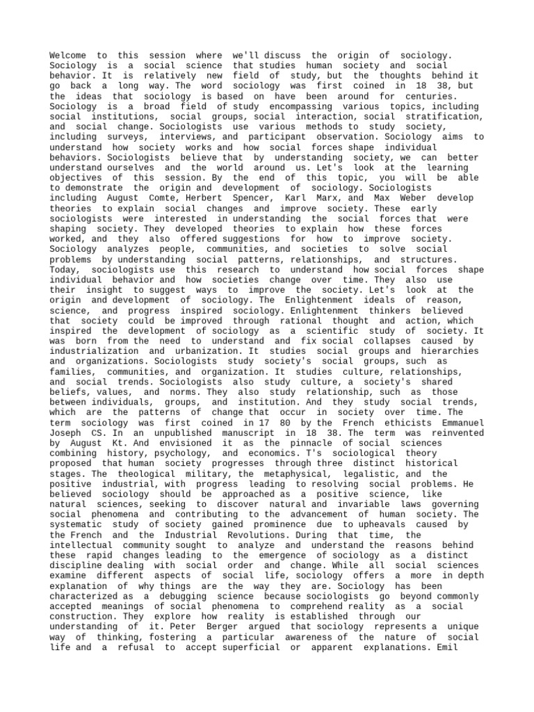 Unit 1 (7) | PDF | Sociology | Society