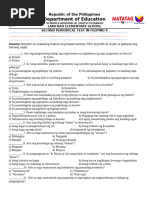 First Periodical Test Filipino | PDF