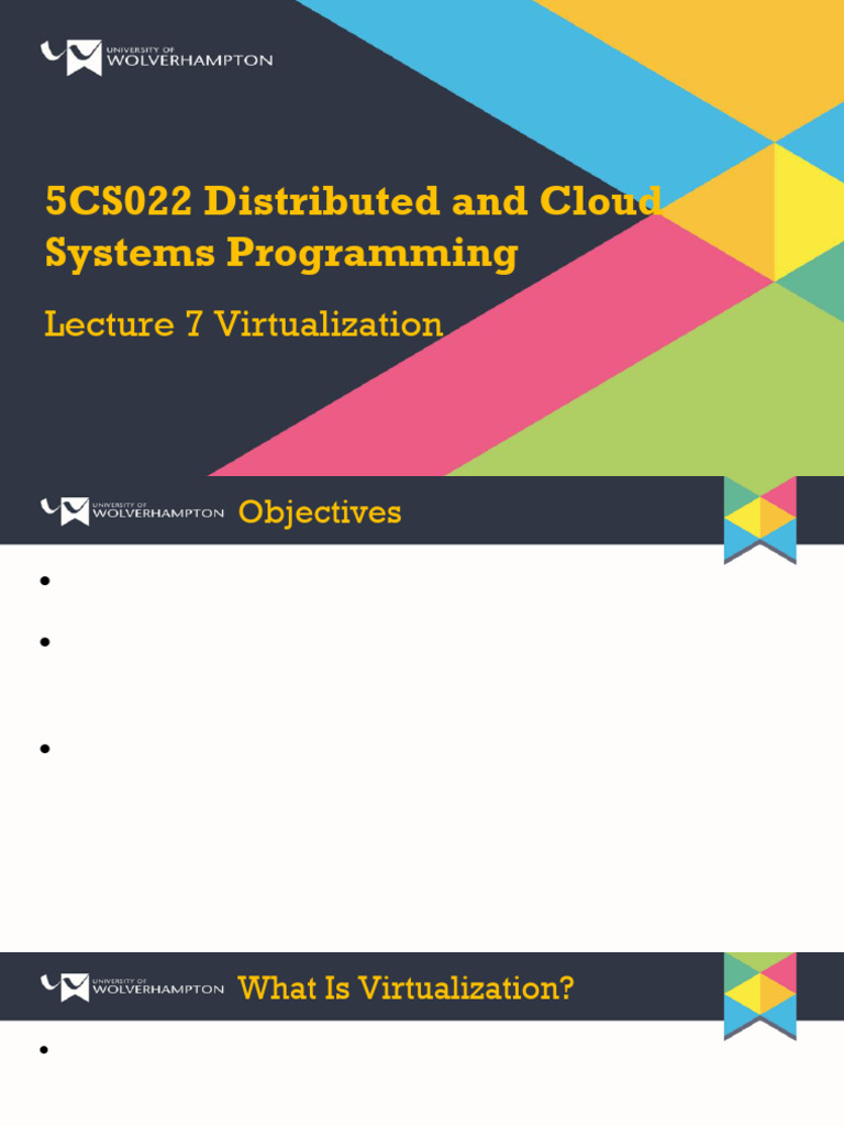 5CS022 Lecture 7 Virtualisation | PDF | Virtualization | Virtual Machine