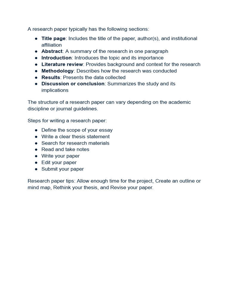 Research Paper Format | PDF