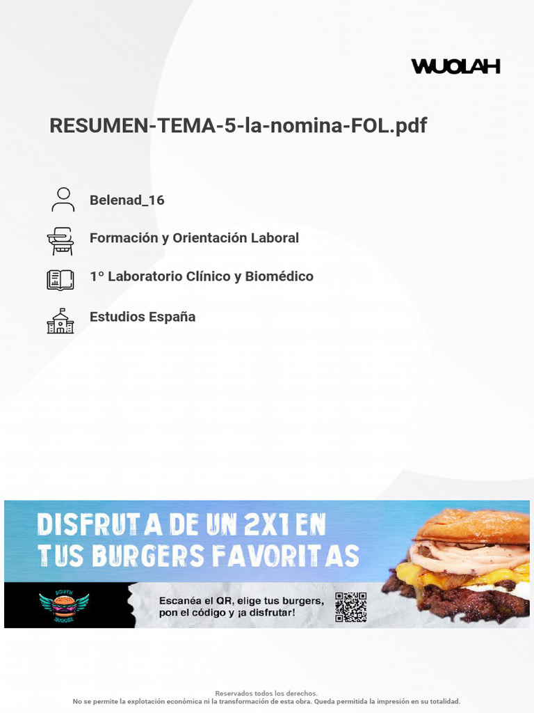 wuolah-free-RESUMEN-TEMA-5-la-nomina-FOL | PDF | Salario | Salario mínimo
